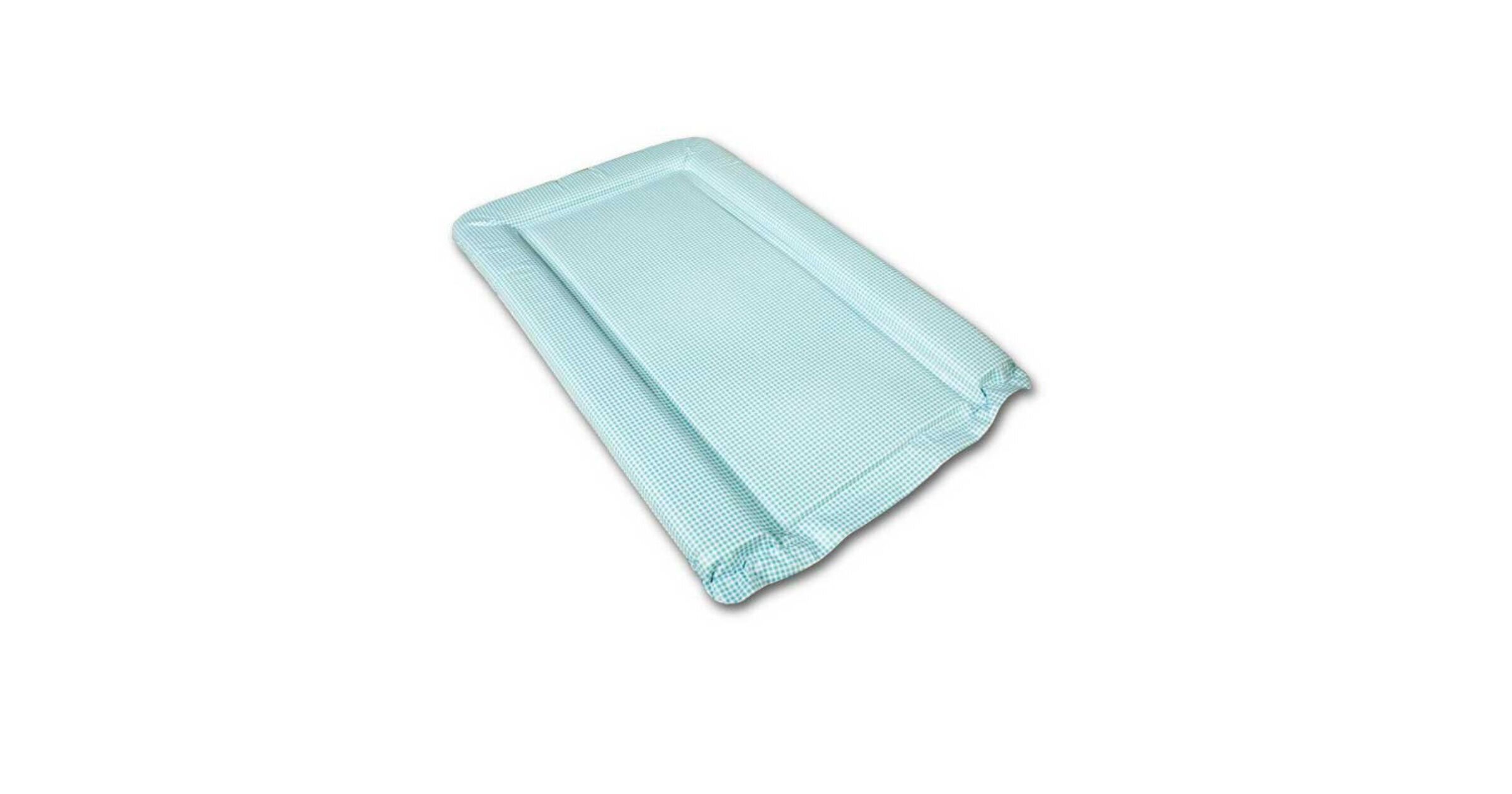 Aqua Large Check Changing Mat